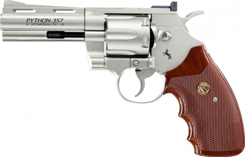 Luftrevolver Umarex Colt Python 4" nickel 4,5mm | Balistas.de